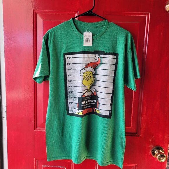 Dr. Seuss | Shirts | The Grinch Mugshot Tshirt Grinch Shirt Whoville ...